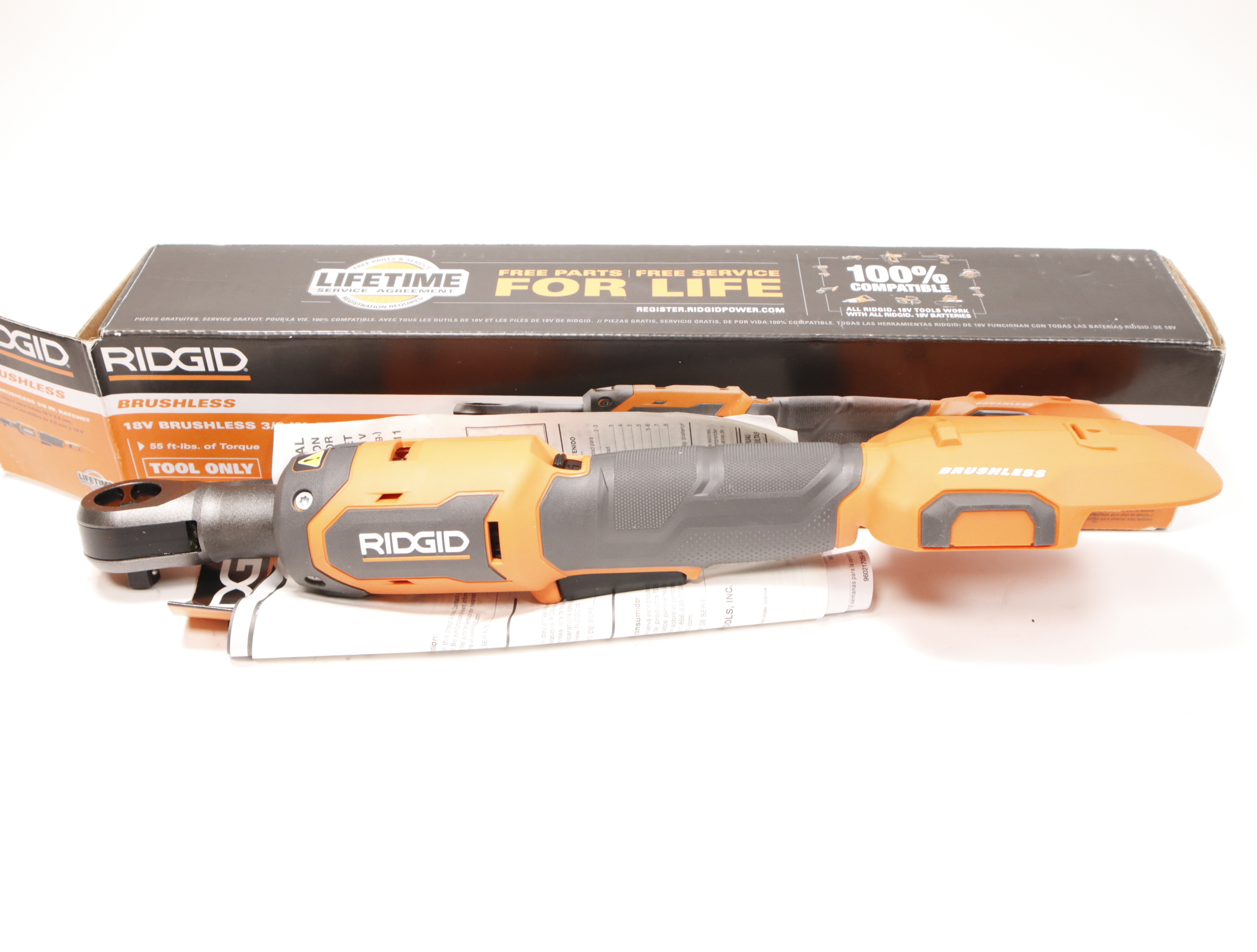 Ridgid R866011B 18V 3/8" Cordless Ratchet Tool Only 1714