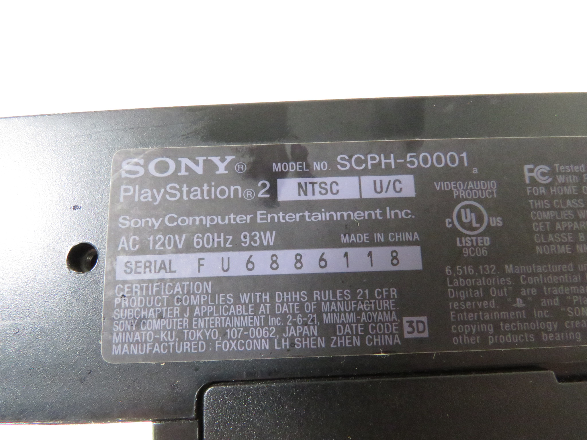 Sony SCPH-50001 PlayStation 2 Video Game Console