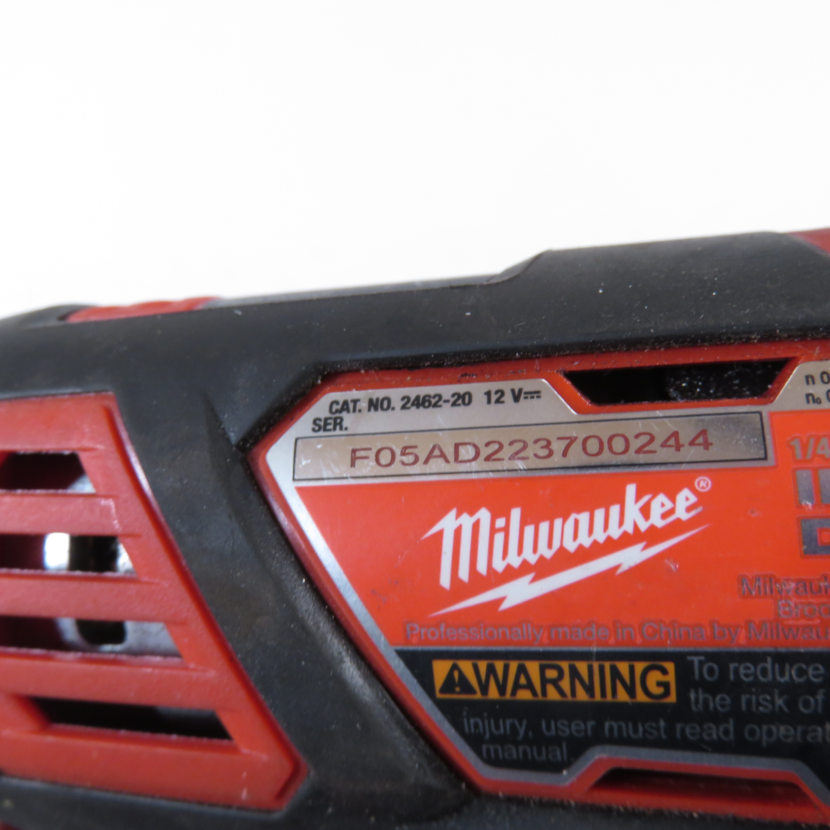 Milwaukee 2462-20 M12 12-Volt Lithium-Ion Cordless 1/4 in. Hex Impact ...