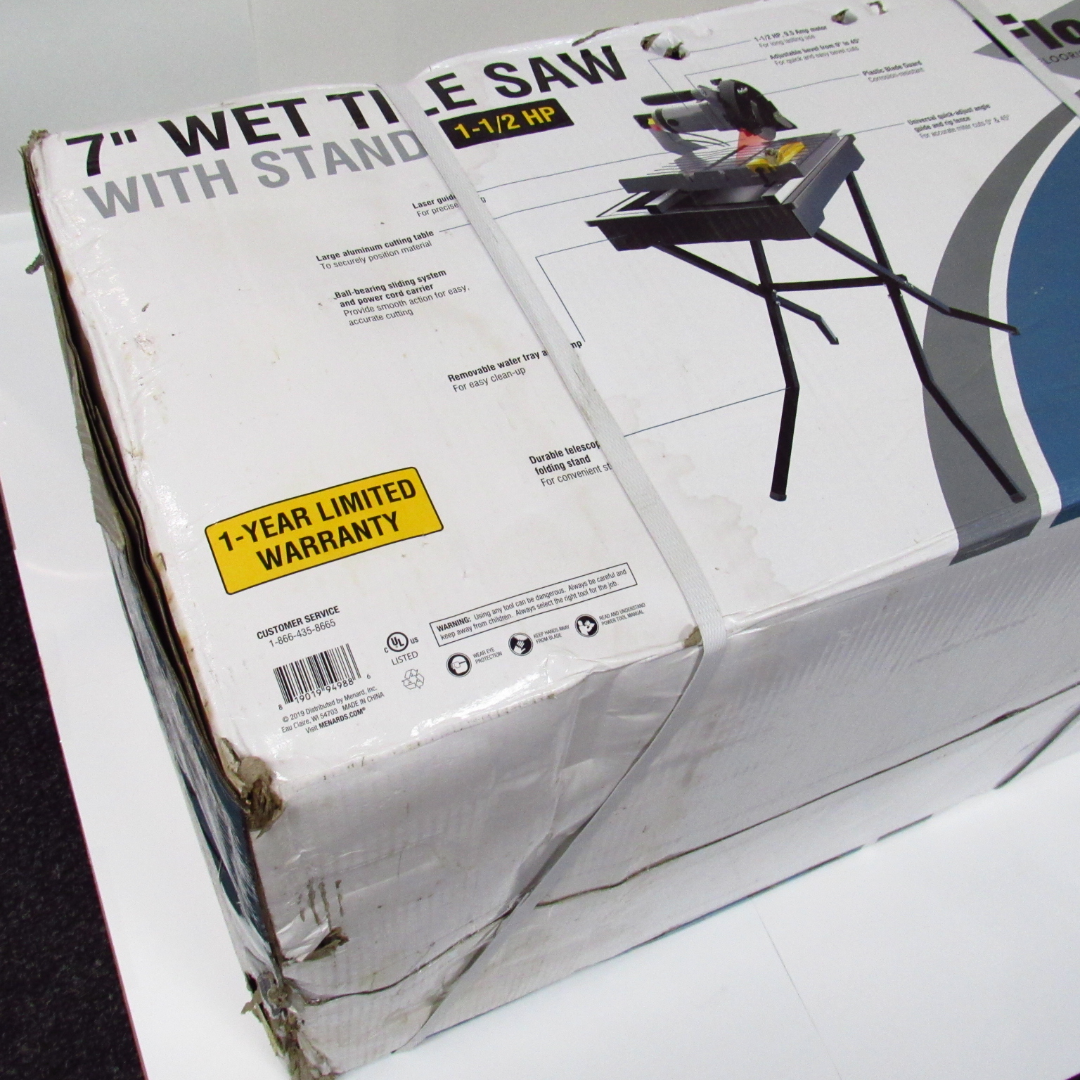 FlorCraft 709-3914 7'' Wet Tile Saw - Local Pick-Up Only