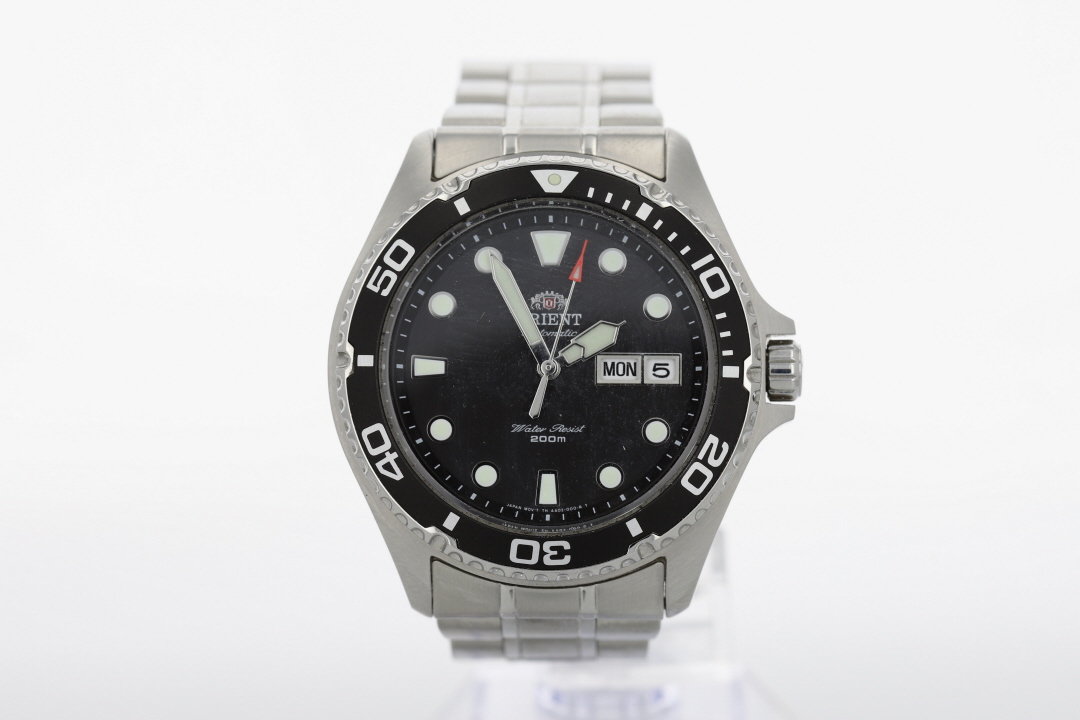 Orient Japanese 42mm Black Dial Automatic Stainless Steel Men's Wristwatch