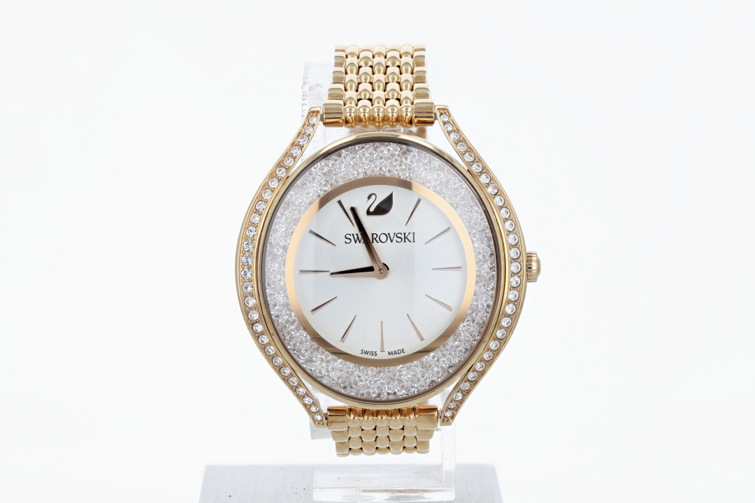 Swarovski Crystalline Aura Silver Dial Rose Gold Tone Quartz Women's ...