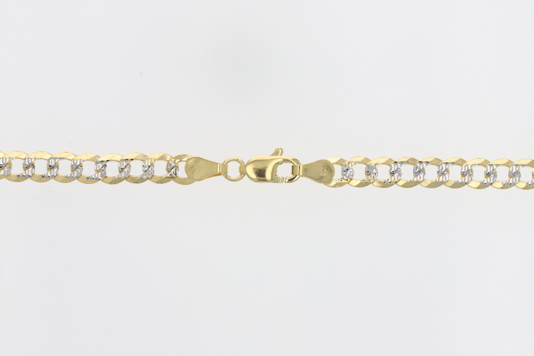 5mm Diamond-Cut Curb Link Chain 22