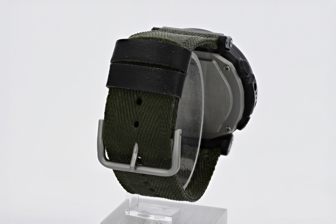 Casio Pro Trek Black Dial 45mm Safari Concept Green Cloth Strap Men's ...