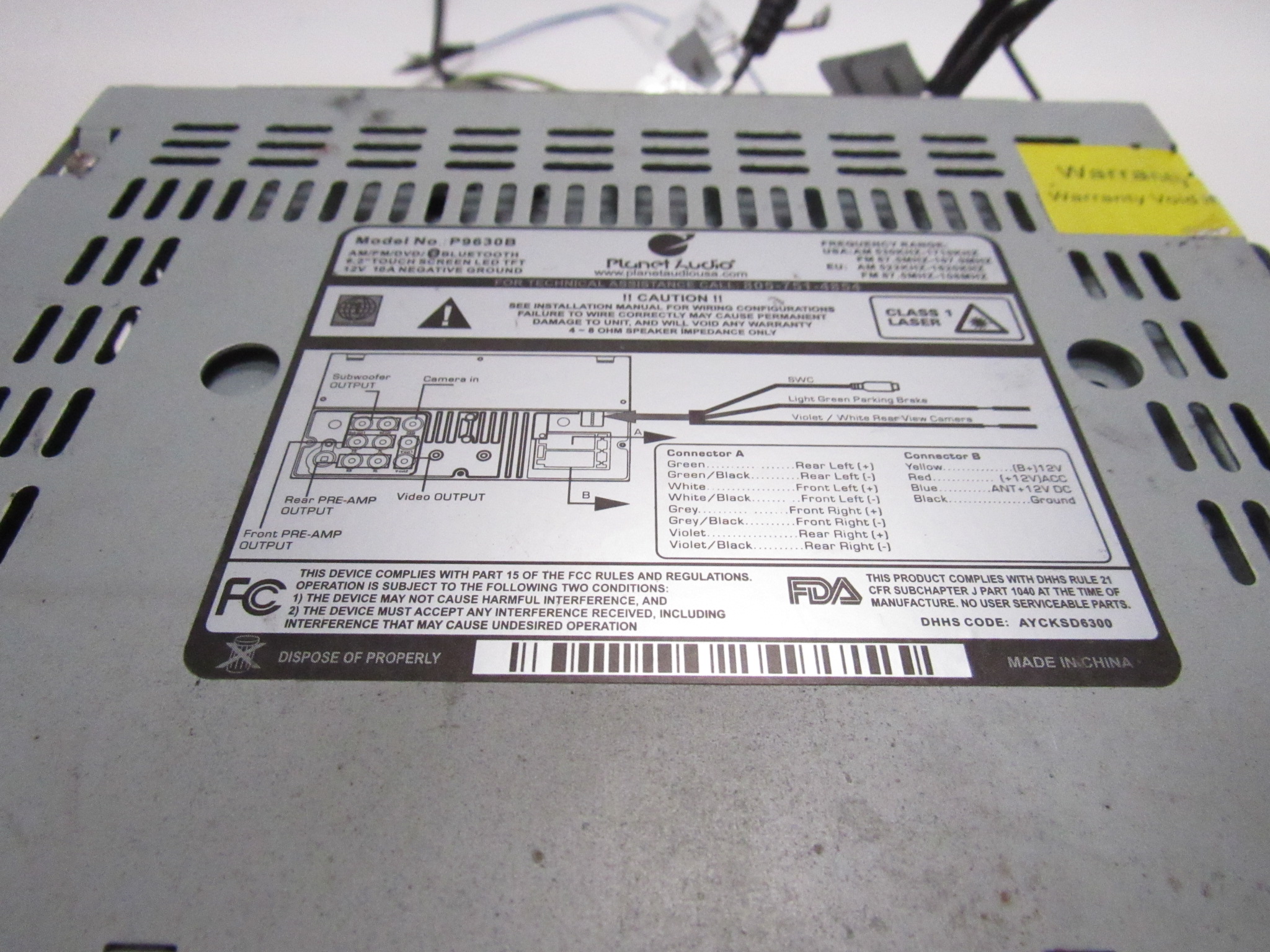 Planet Audio P9630B Double Din Touchscreen Bluetooth Car Audio Stereo ...