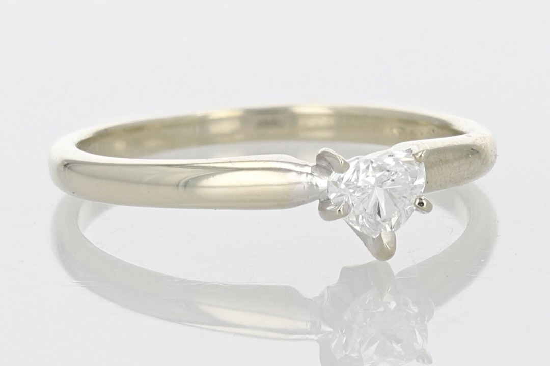 .27ct Heart-Shaped Diamond Solitaire Engagement Ring 14K White Gold ...