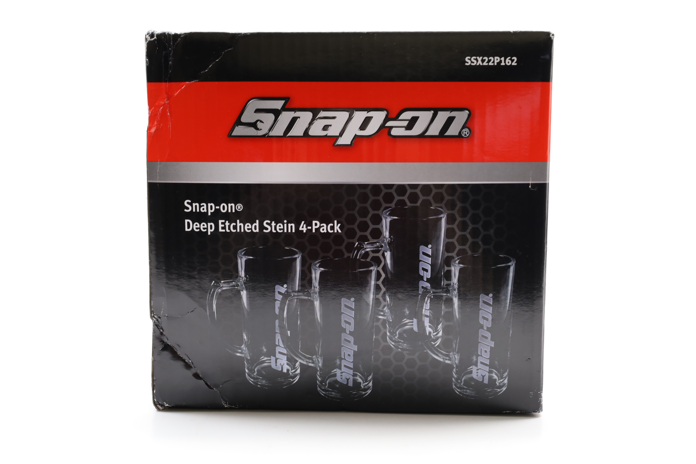 Snap-on Tools SSX22P162 4-Pack Deep Etched Stein Set