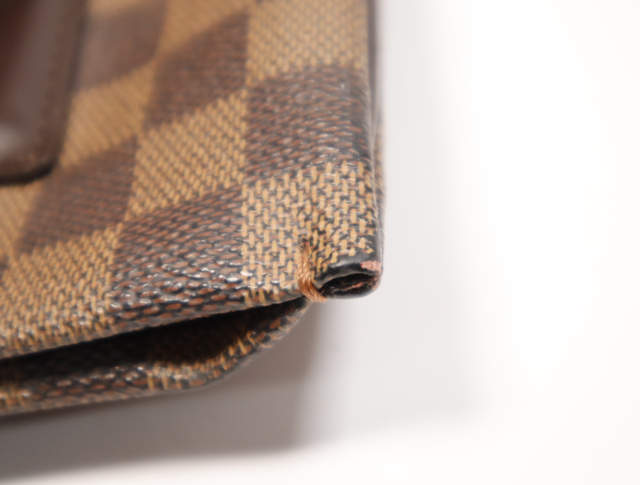 Louis Vuitton Clifton Damier Ebene Handbag Tote Coated Canvas Checkerboard