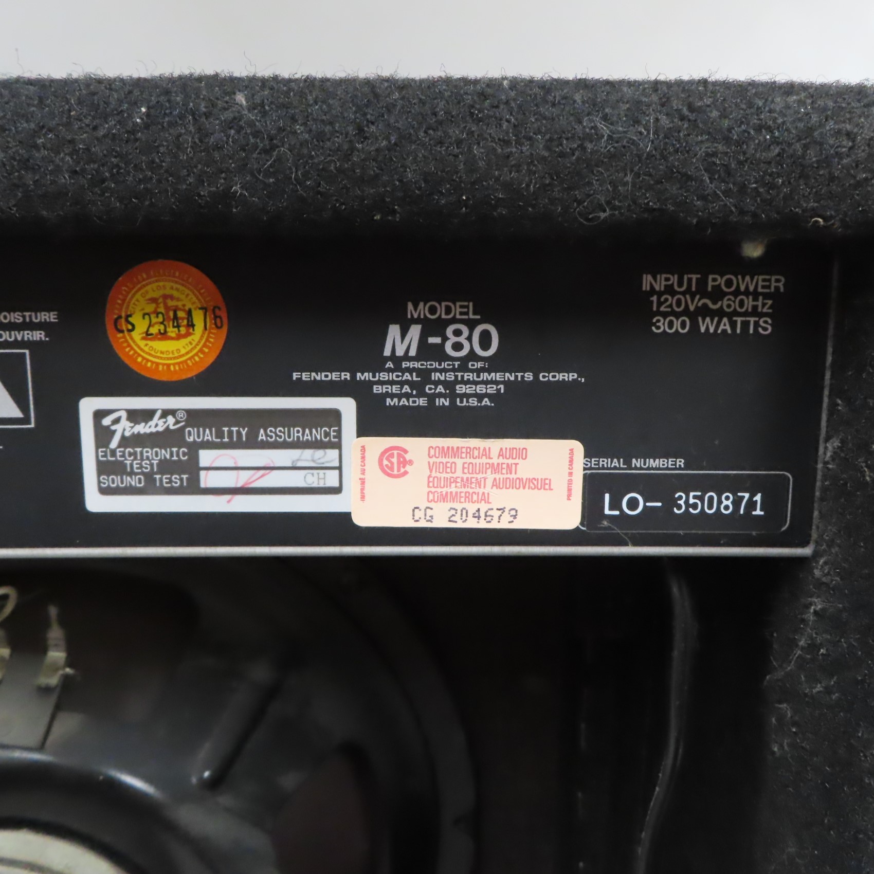 Fender M-80 2-Channel 80W RMS 1x12" Guitar Amplifier (Local Pick-Up Only)