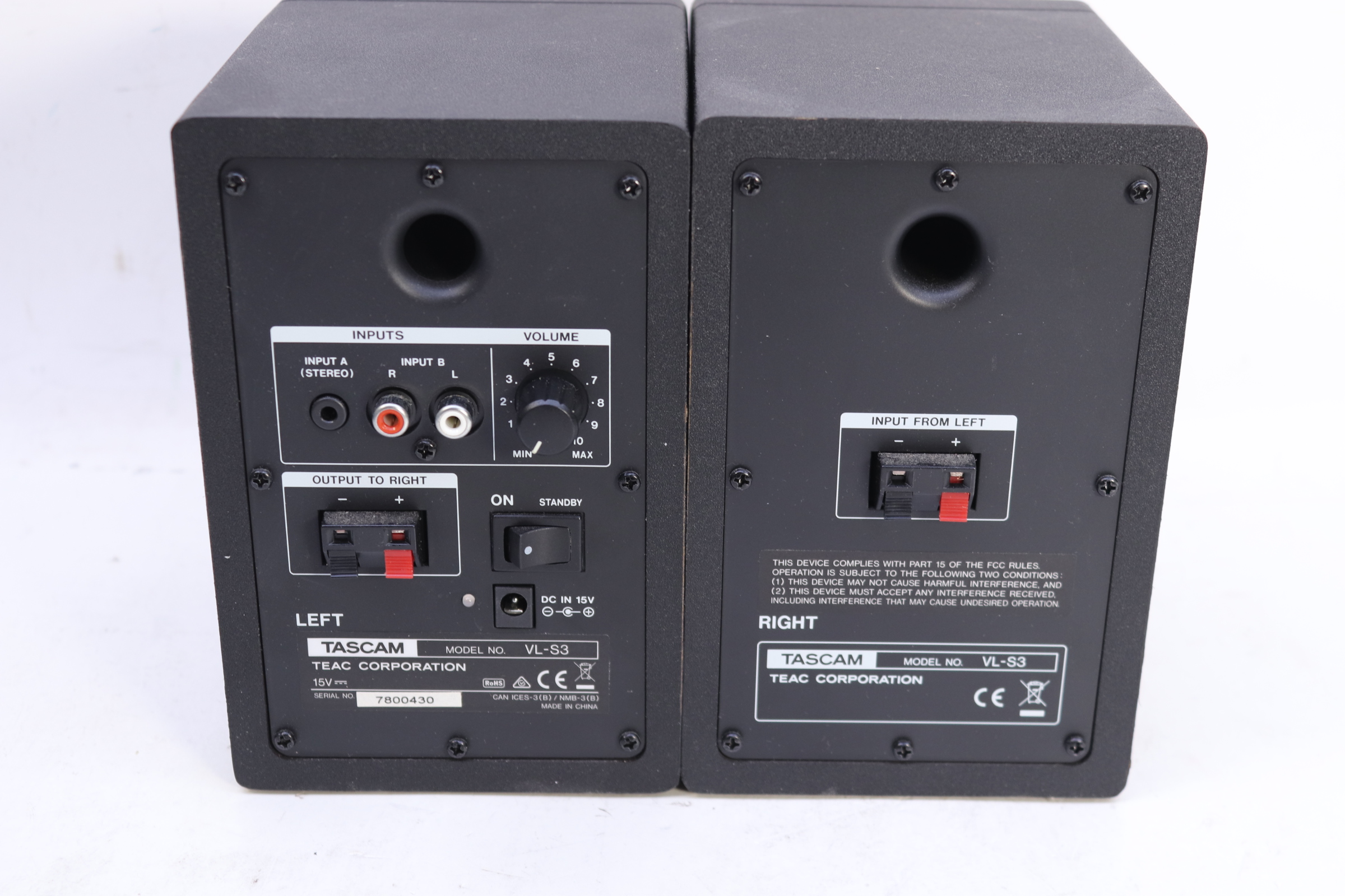 Tascam VL-S3 14W + 14W 3" Powered Studio Monitor Speakers