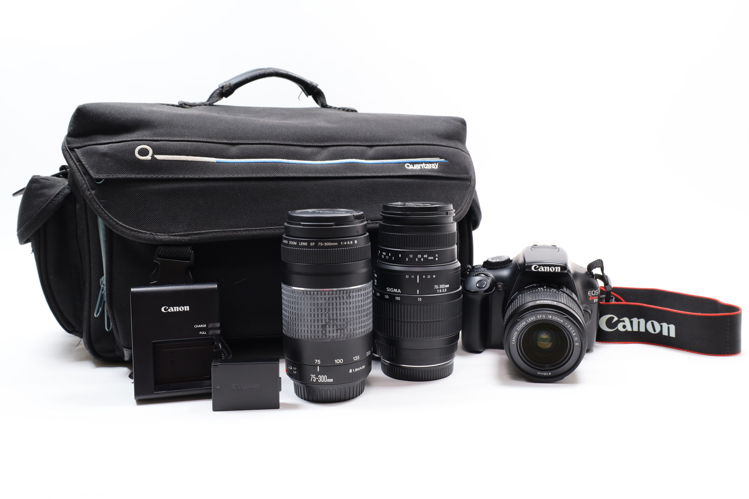 Canon EOS Rebel T3 12.2MP 3 Lens Digital SLR Camera Kit