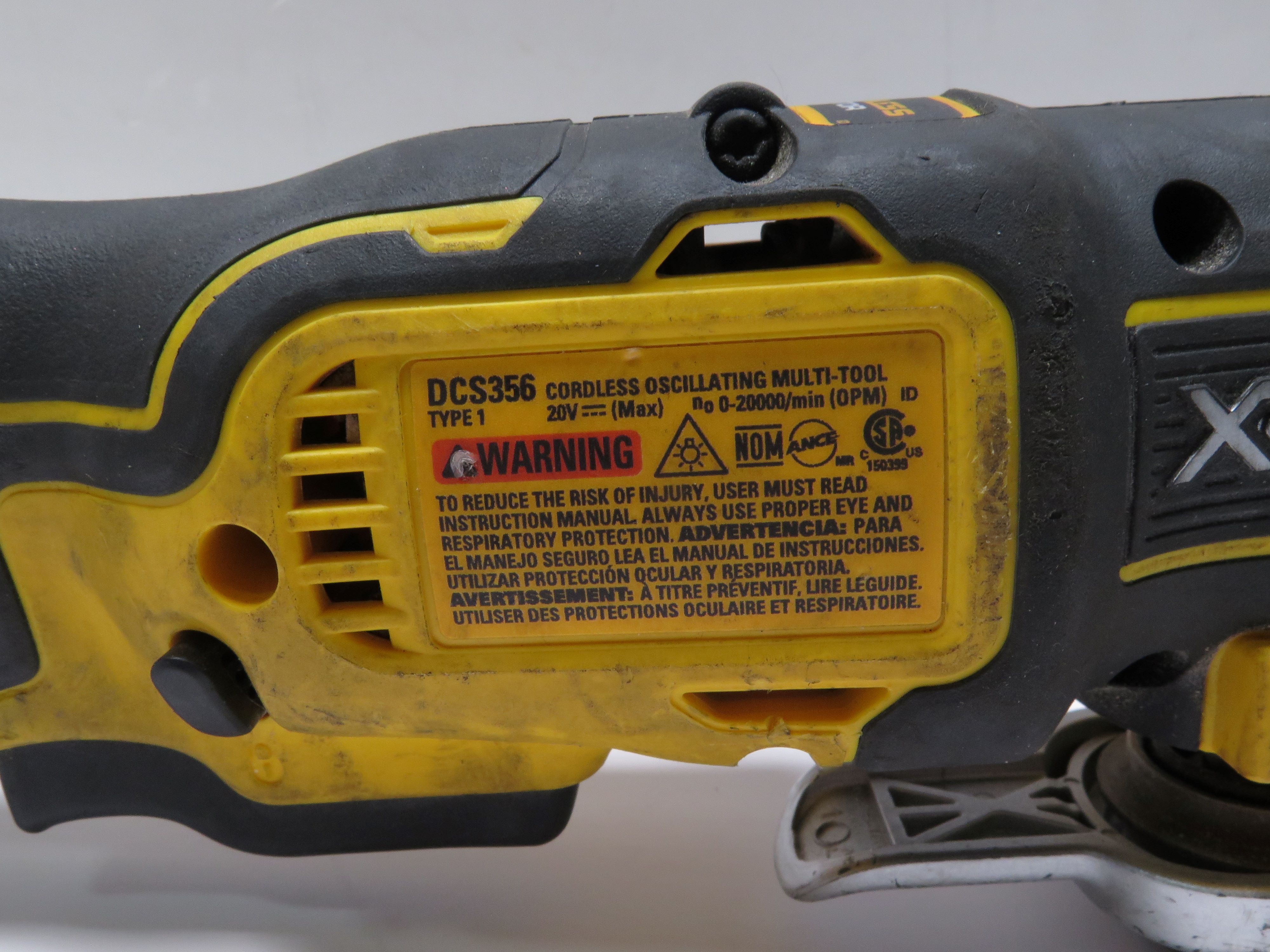 DeWalt DCS356 20V MAX XR Cordless Brushless 3-Speed Oscillating Multi ...