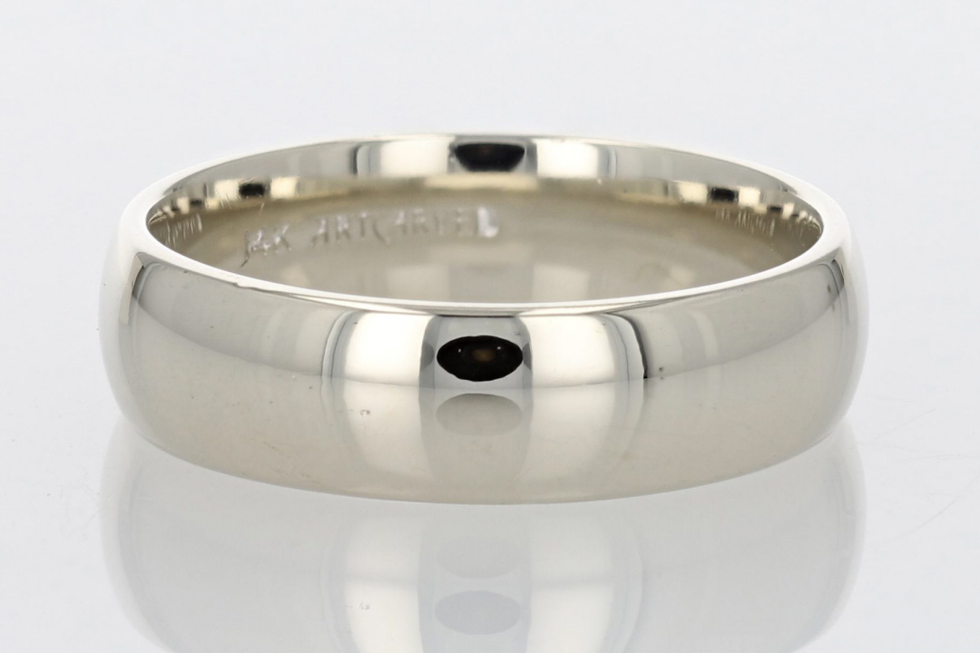 6mm Die Struck Classic Wedding Band Ring 14k White Gold 6.99 Grams Size ...