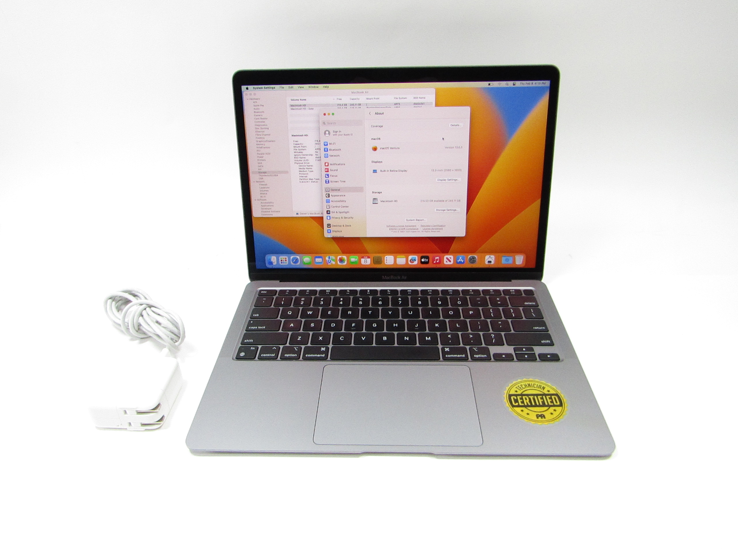 Apple MacBook Air 2020 MGN63LL/A Apple M1 3.2GHz 8GB RAM 256GB SSD 13.3"