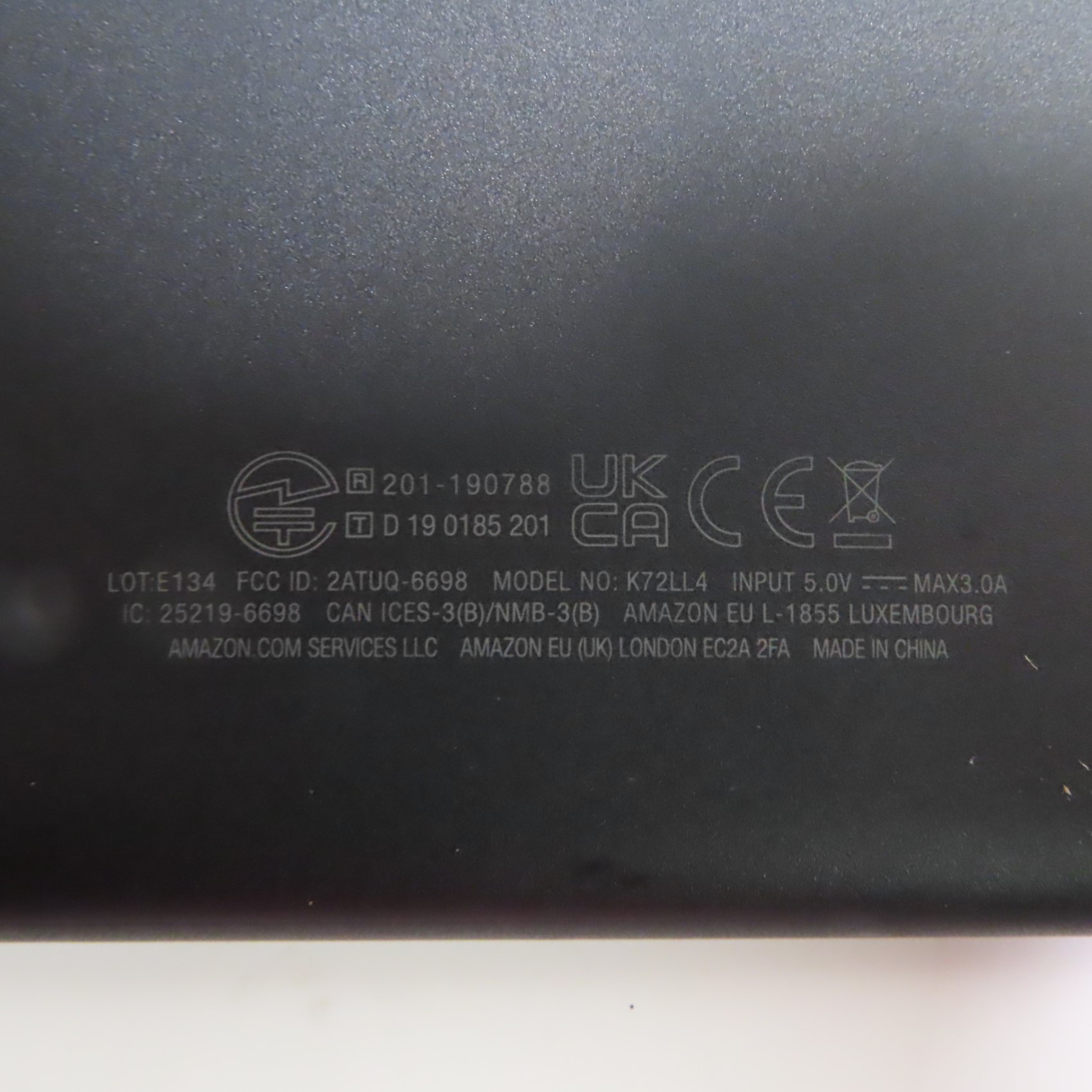 Amazon K72LL4 Fire HD8 (10th Gen) 32GB 8" Wi-Fi Tablet - Black (4810)