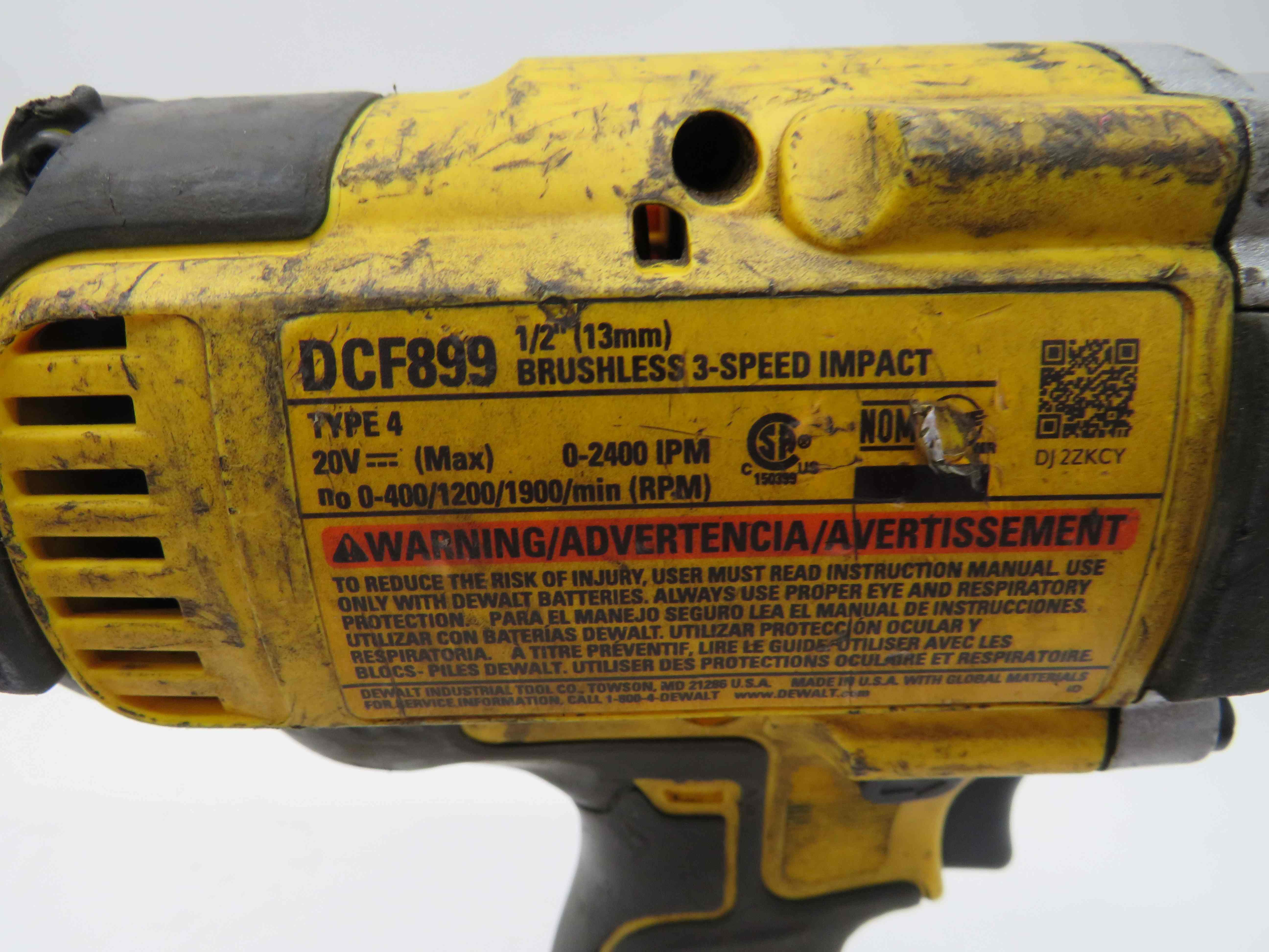 DeWalt DCF899 Cordless Brushless Motor 1/2" 3-Speed Impact Wrench 6396