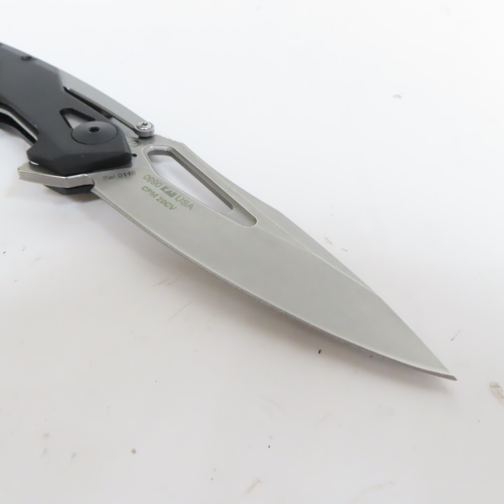 ZT Knives 0990 Folding Blade Frame Lock Straight Edge Knife - Black