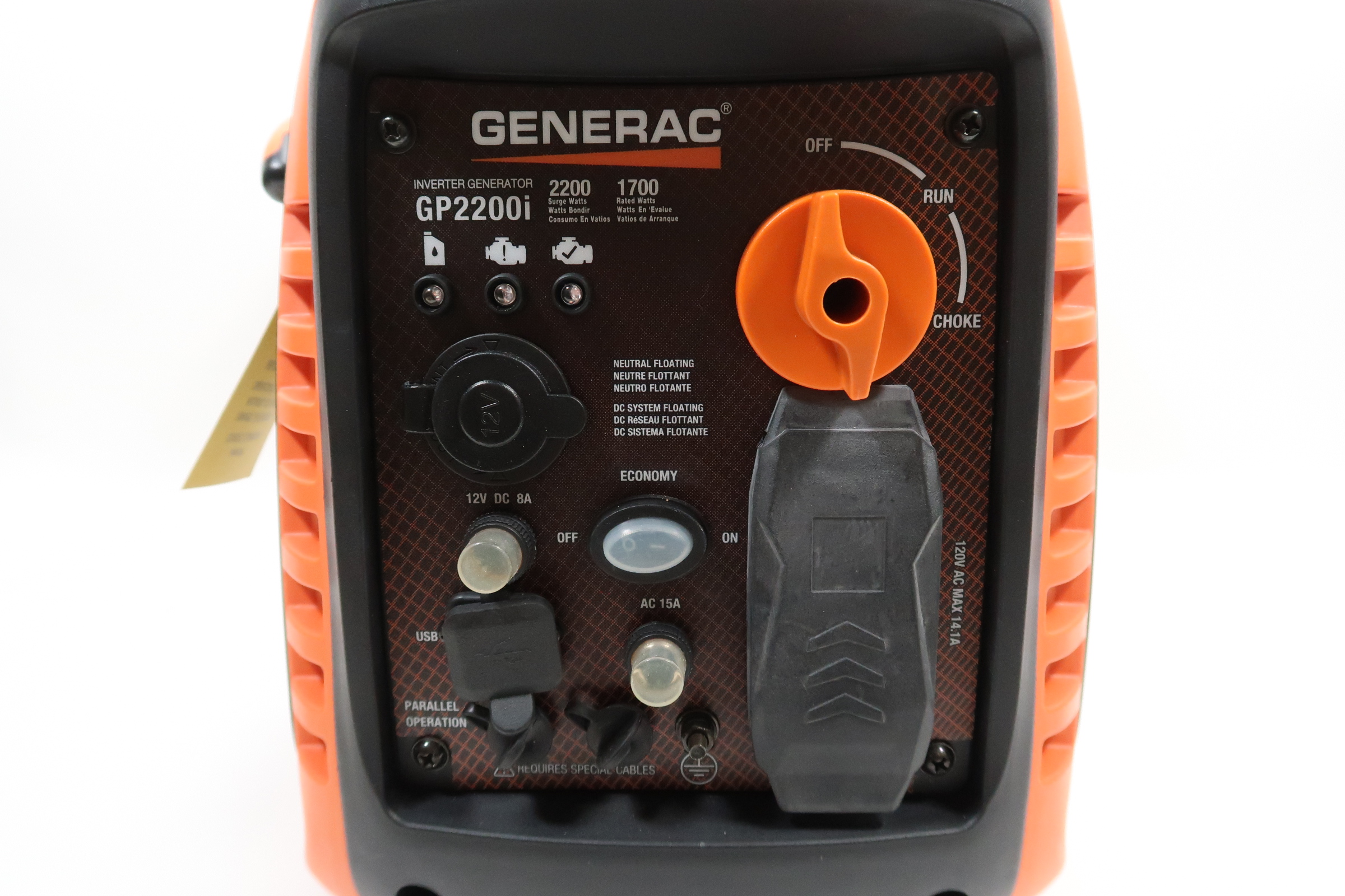 Generac GP2200i 1,700 Running 2,200 Starting Watt Gasoline Inverter ...