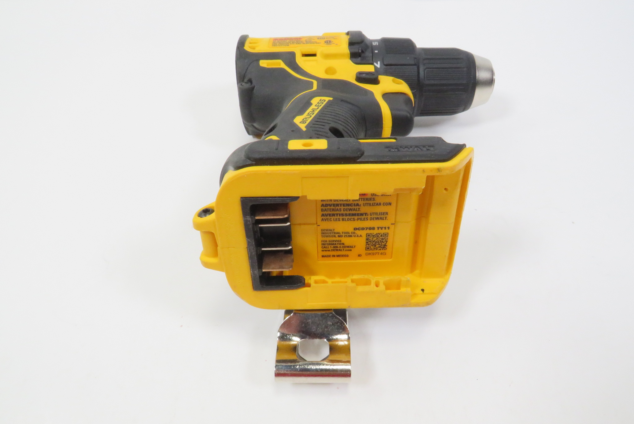 DeWalt DCD708 ATOMIC 20V MAX Cordless Brushless Compact 1/2" Drill/Driver