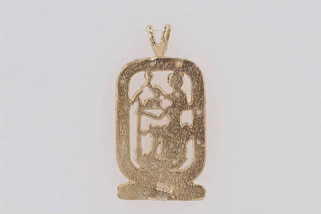 30mm Diamond Cut Sekhmet Egyptian Goddess Pendant without Chain 14k ...