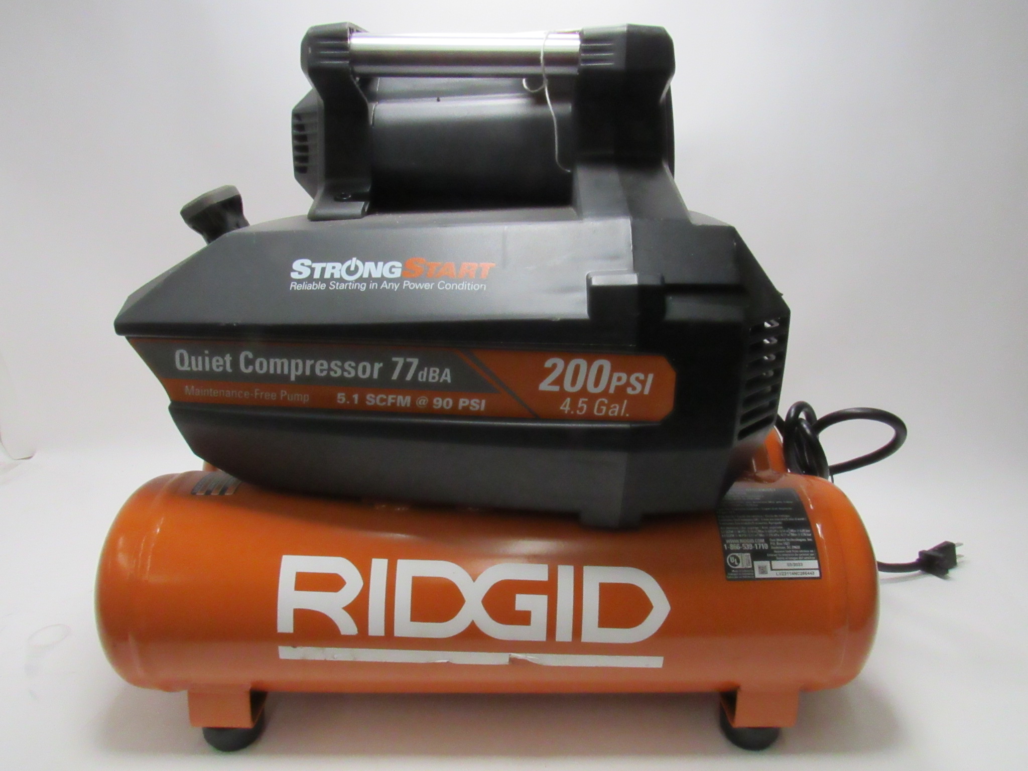 Ridgid OF45200SST 4.5g Portable Electric Quiet Air Compressor Local ...