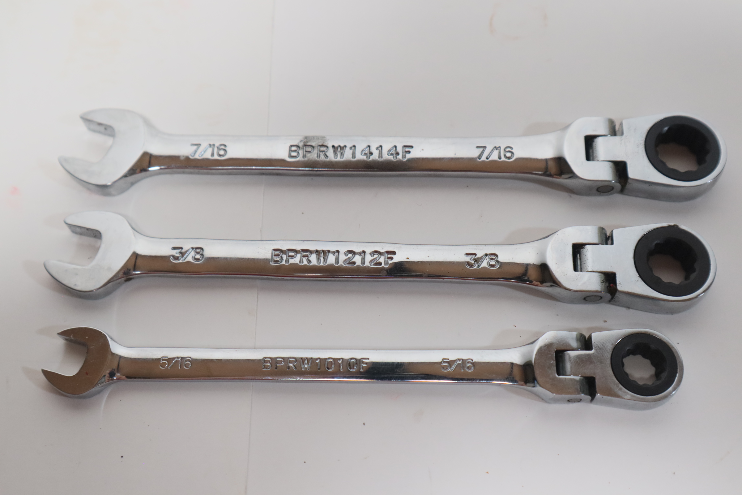 Cornwell BPRW8ST bluePOWER 7-Piece 72-Tooth SAE Ratcheting Combo Wrench Set