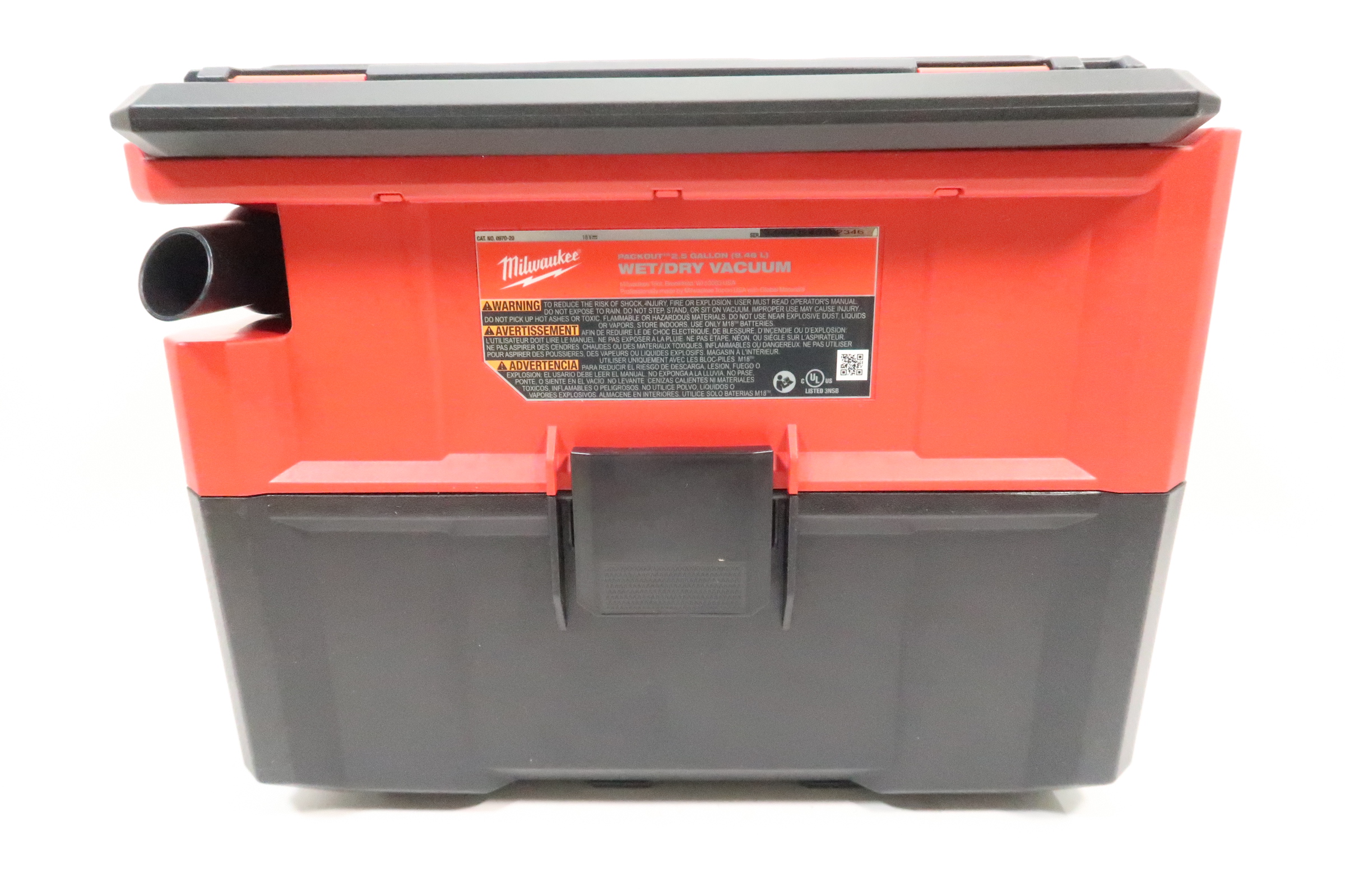 Milwaukee 0970-20 Packout 18-Volt Lithium-Ion Cordless 2.5 Gal. Wet/Dry ...