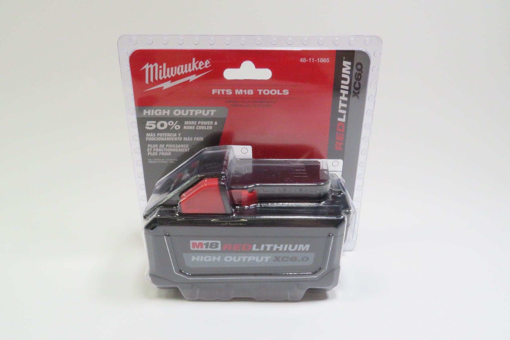 Milwaukee 48-11-1865 M18 18V Lithium-Ion High Output 6.0Ah Battery 1332