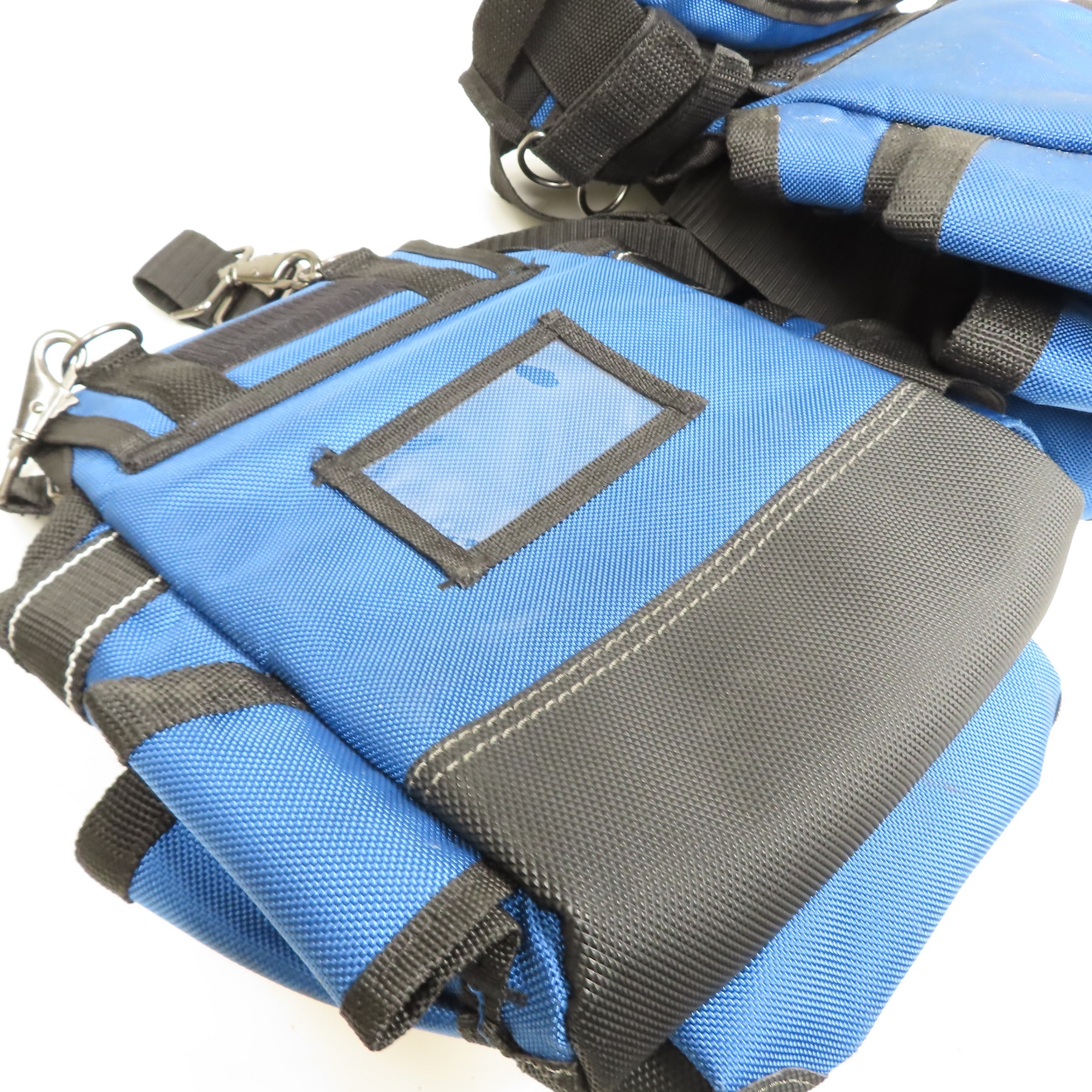 Bucketboss 55185 3-Bag Framer's Suspension Rig Work Tool Belt - Blue