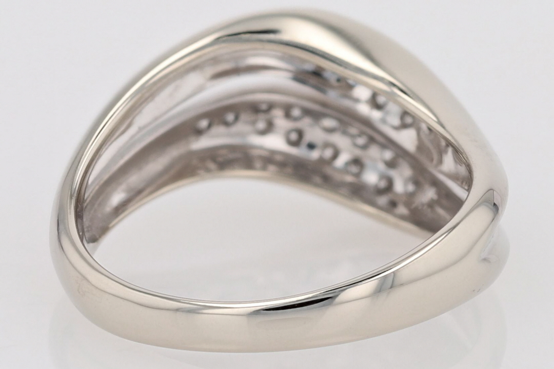 .33ctw Round Diamond Cluster Split-Shank Statement Ring 14k White Gold ...