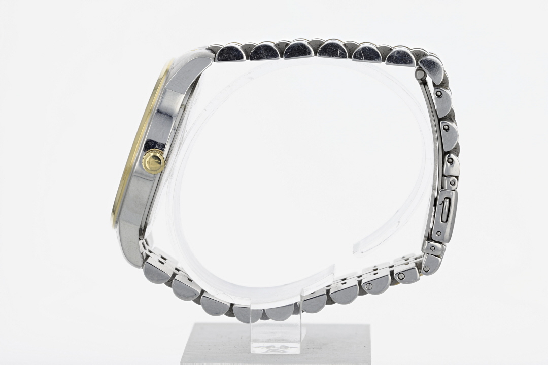 Bulova Classic Black Dial Quartz Two-Tone Stainless Steel Men's Wristwatch