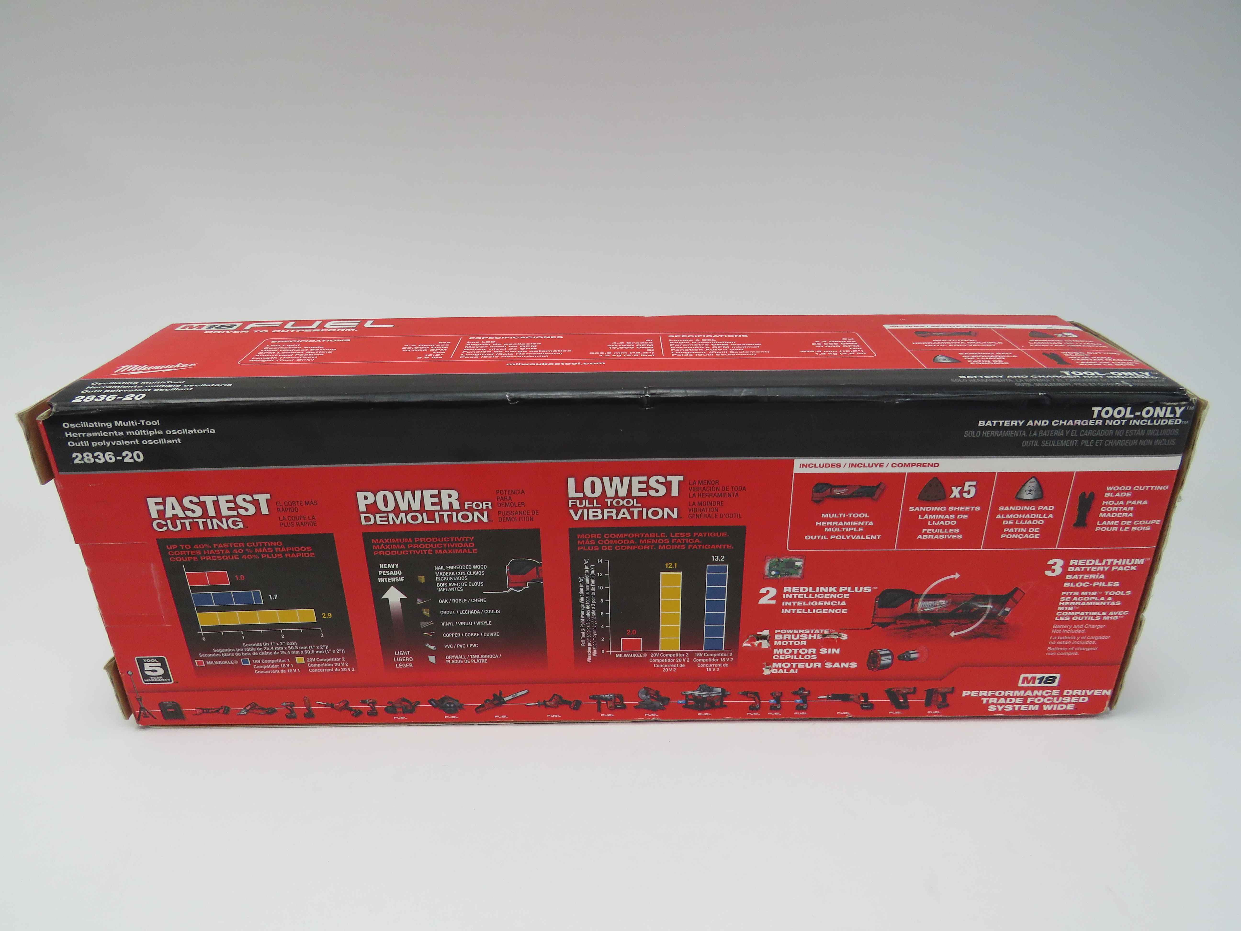 Milwaukee Fuel 2836-20 M18 Cordless Oscillating Multi-tool