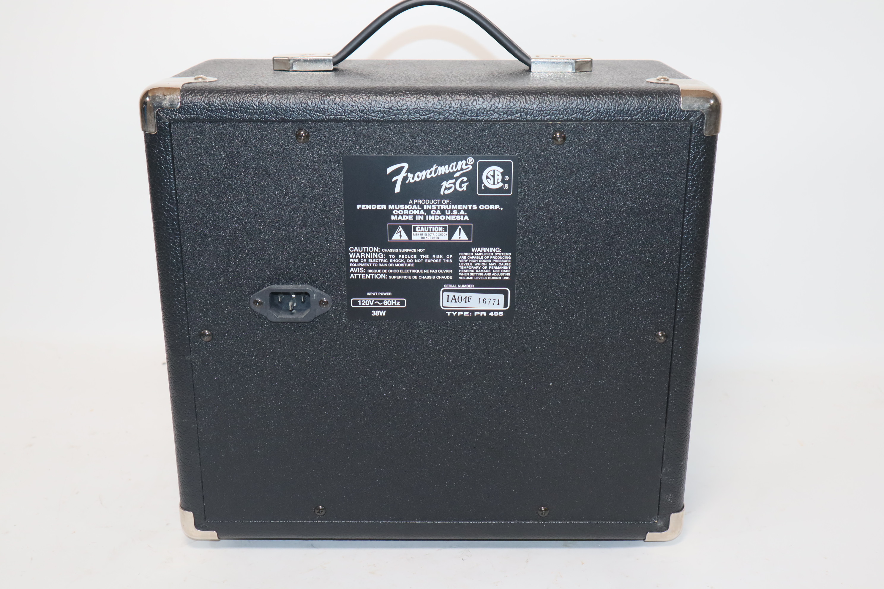 Fender Frontman 15G 15W 2-channel Guitar Combo Amp 6771 / 3-band EQ ...