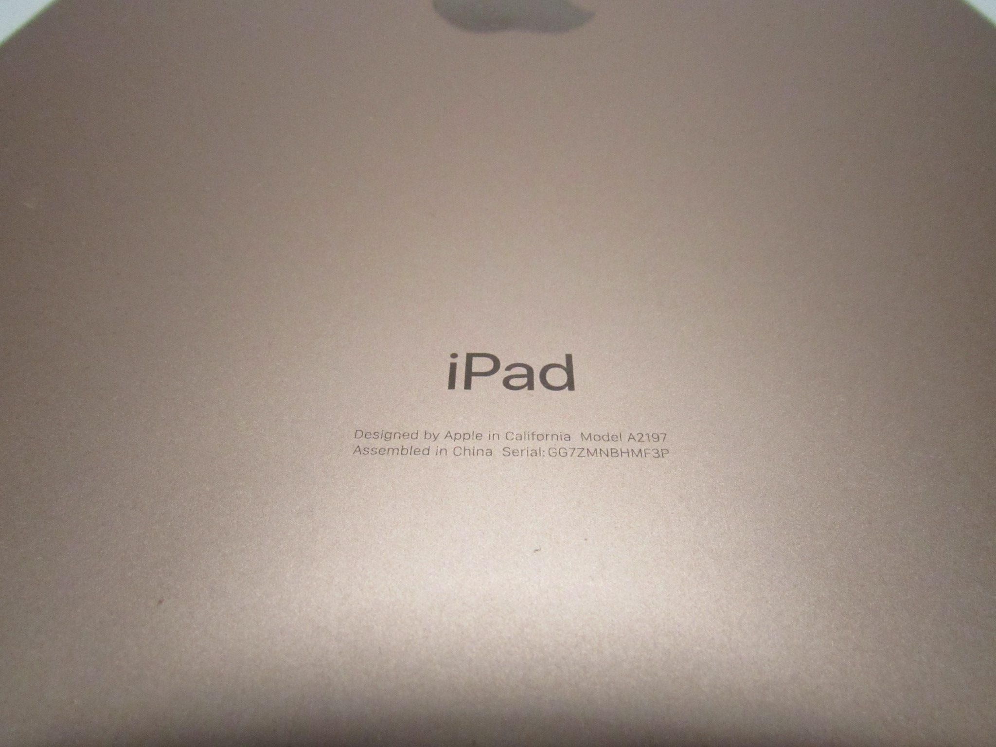Apple iPad 7th Generation MW762LL/A A2197 32GB Rose Gold Tablet