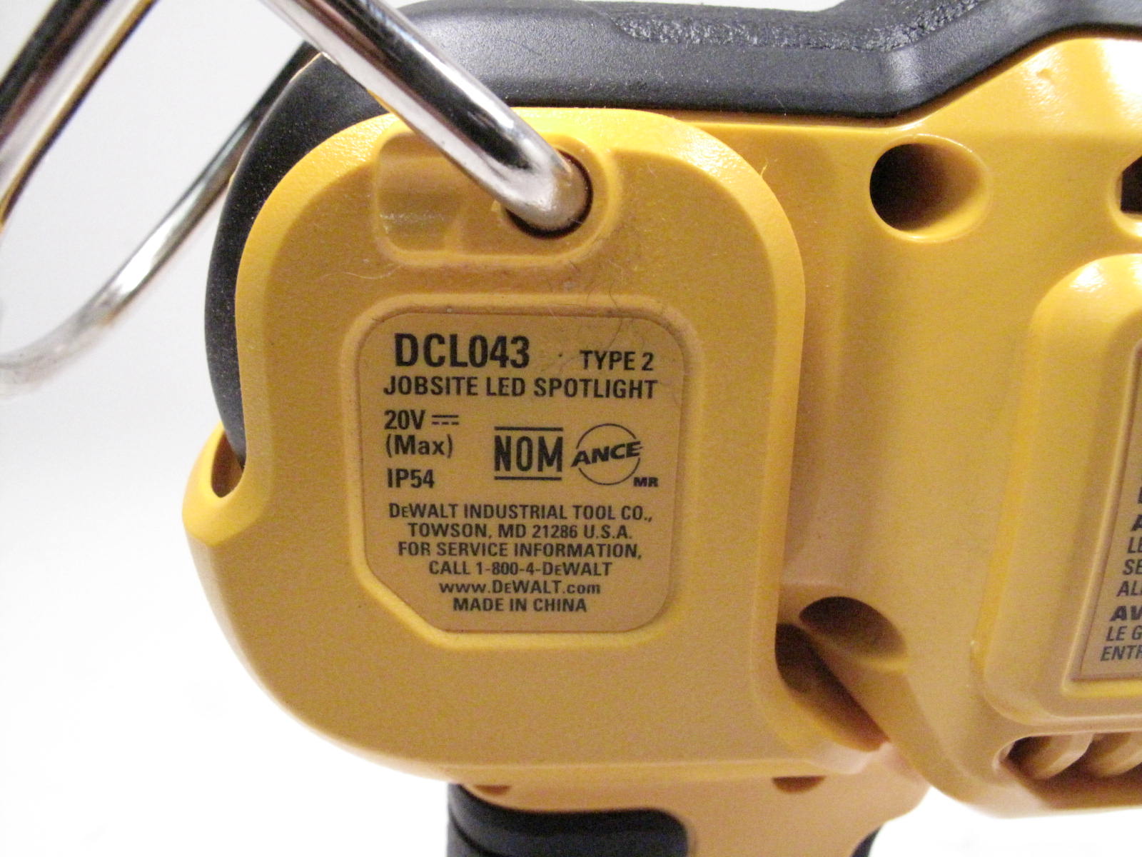 DeWalt DCL043 Cordless 4-LED Spotlight 20V Tool Only