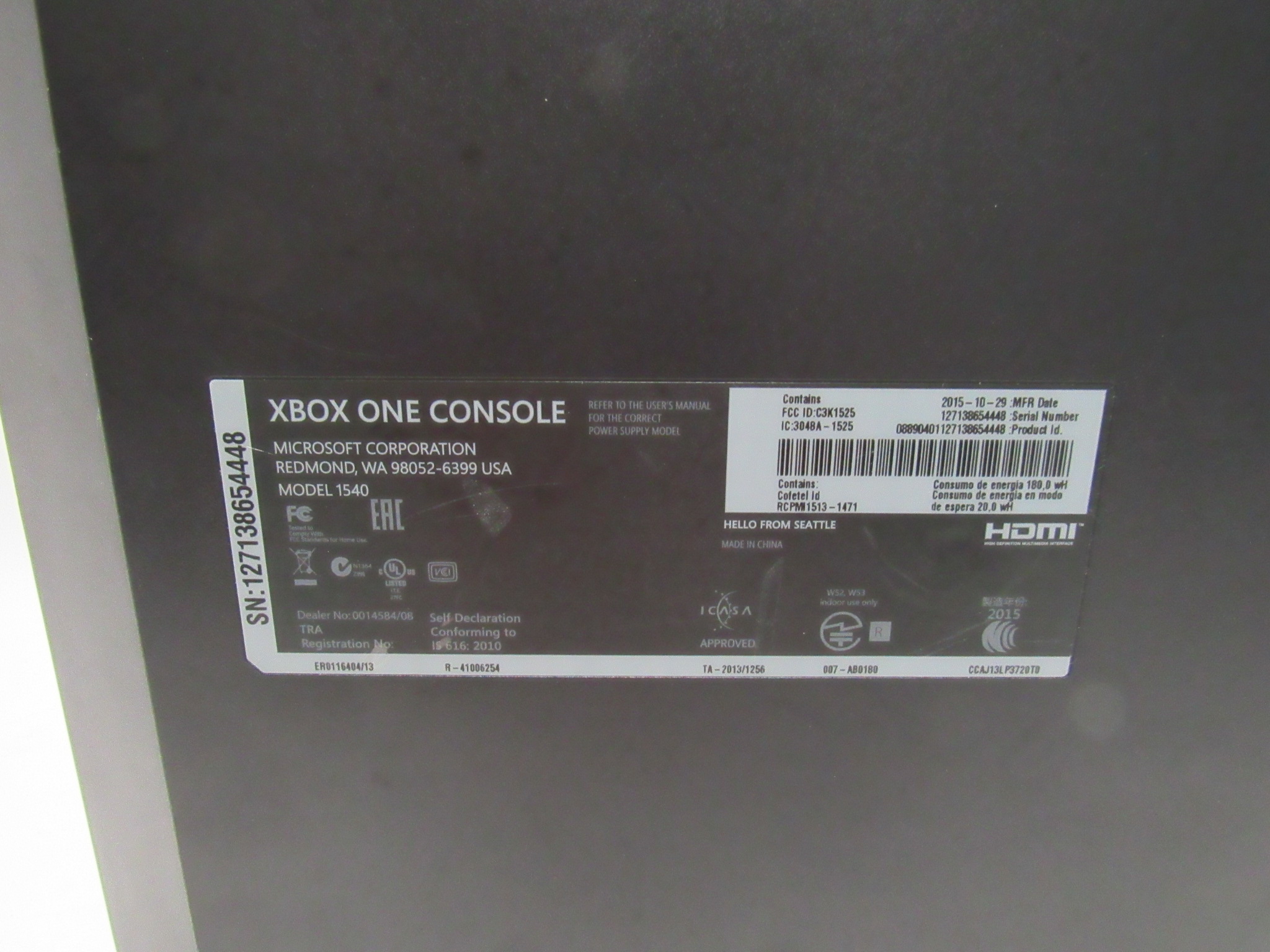 Microsoft Xbox One 1540 500GB HDD Black Body Home Video Game Console