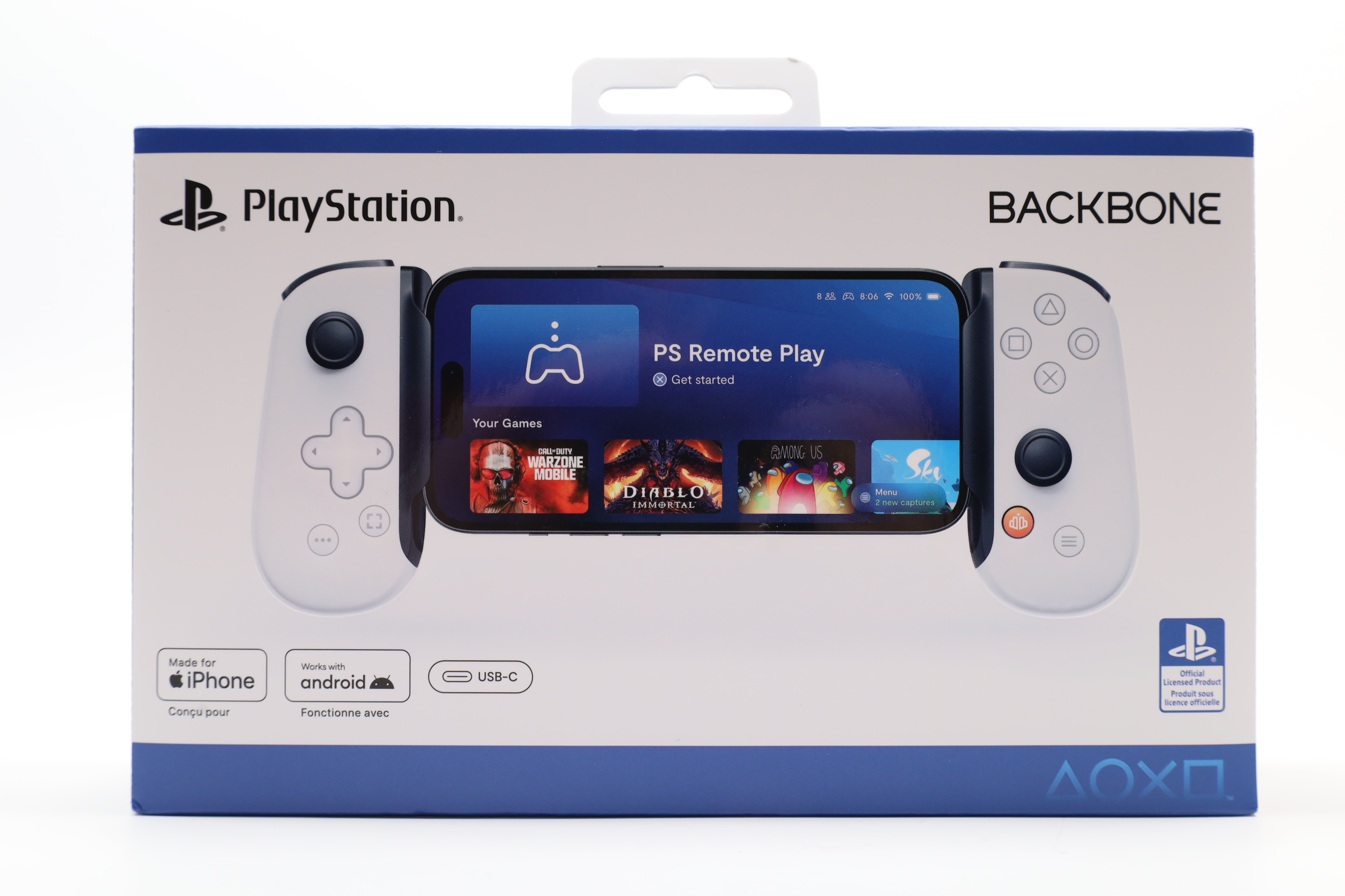 Backbone One BB-51-P-WS USB-C Mobile Controller Grip - PlayStation Edition