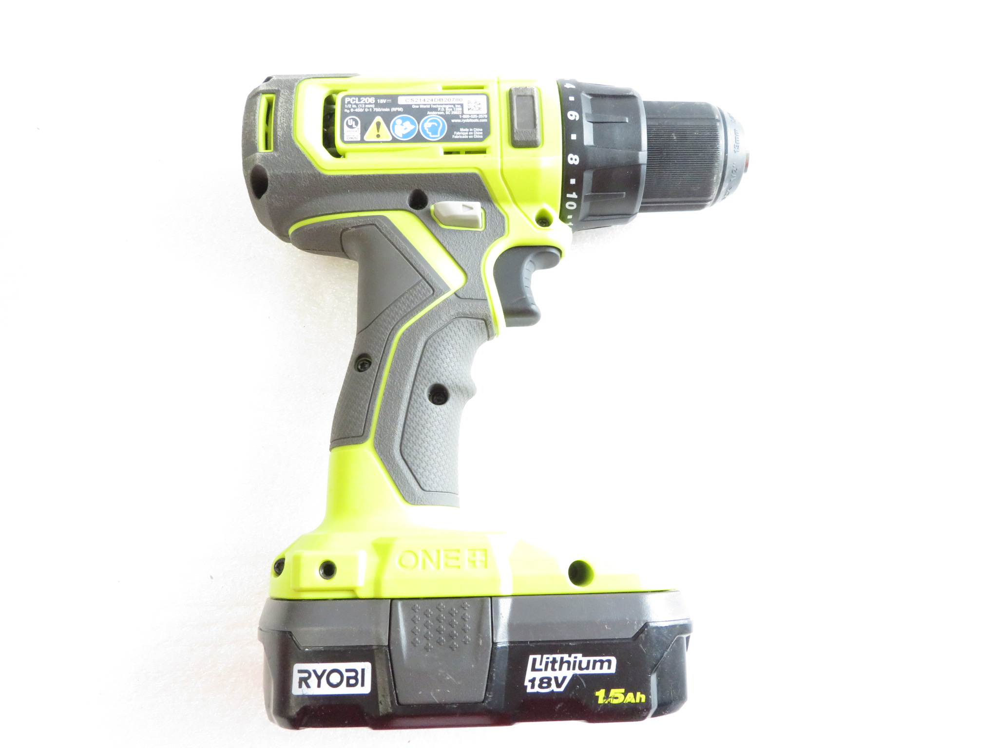 Ryobi PCL515 ONE+ 18V Reciprocating Saw PCL206 ONE+ 18V 1/2 in. Drill ...